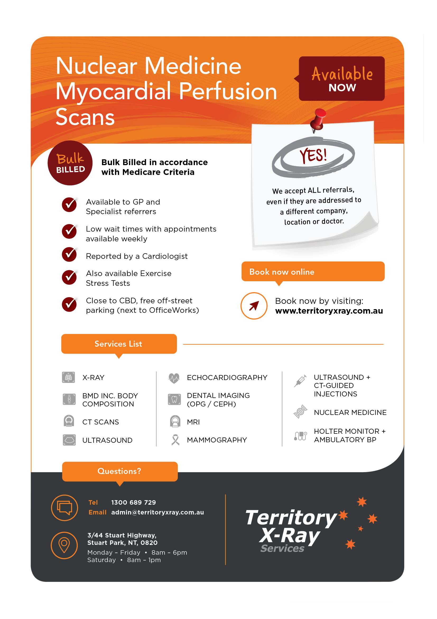 Myocardial Perfusion Scans (MPS) and Nuclear Medicine (SPECT/CT) is now ...